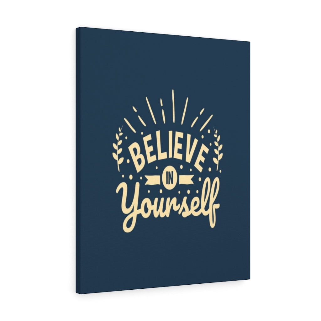 Inspirational Wall Art Believe In Yourself Blue Wall Art Motivation ...