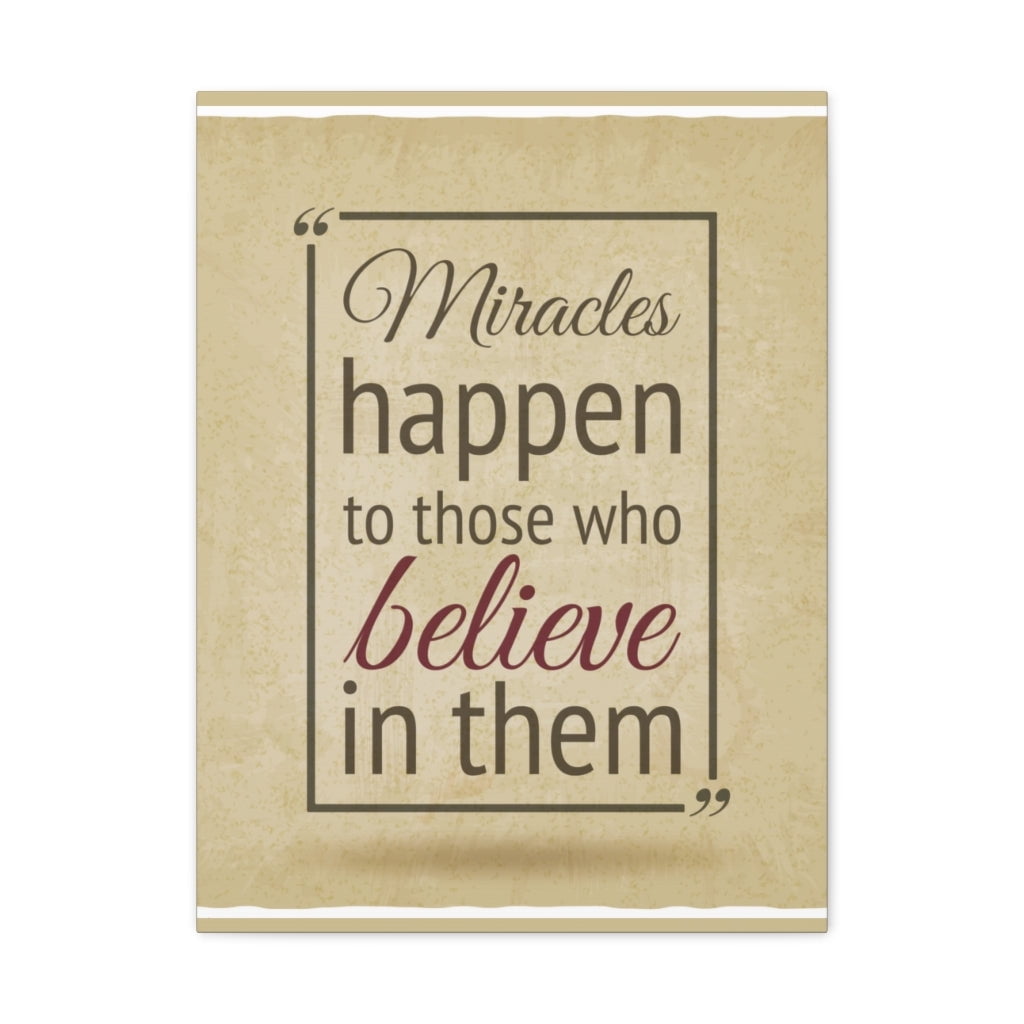 Inspirational Wall Art Believe In Miracles Motivation Wall Decor for ...