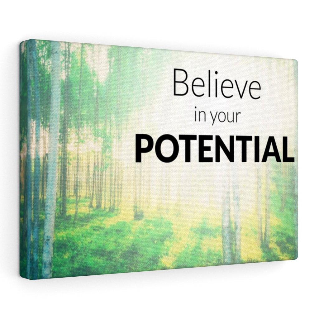 Inspirational Wall Art Believe In Your Potential Wall Art Motivational ...