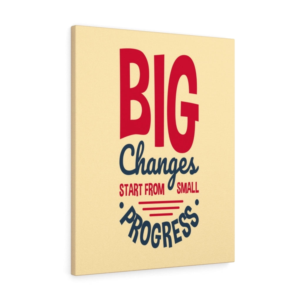 Inspirational Wall Art Big Changes Start From Small Progress Wall Art ...