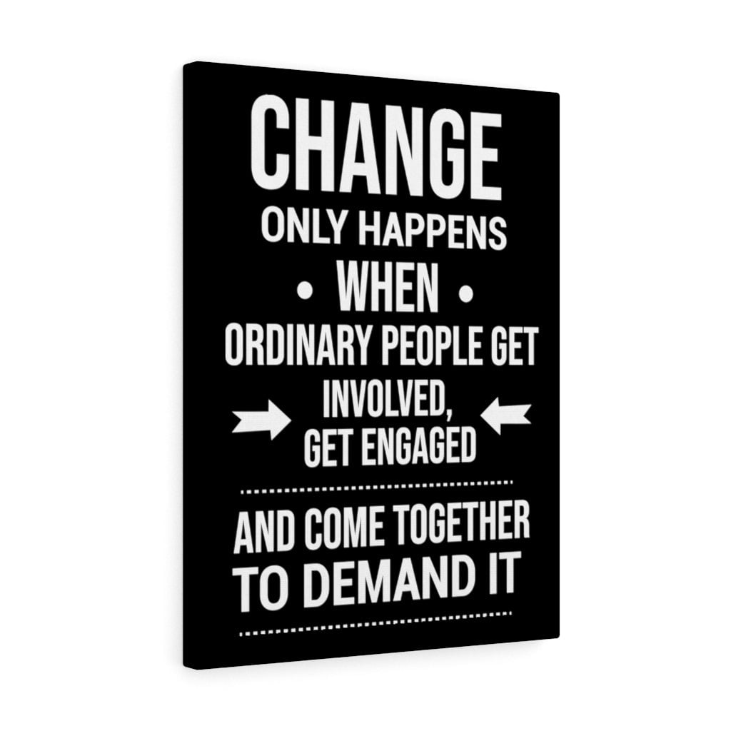 Inspirational Wall Art Change Only Happens Wall Art Motivational Motto ...