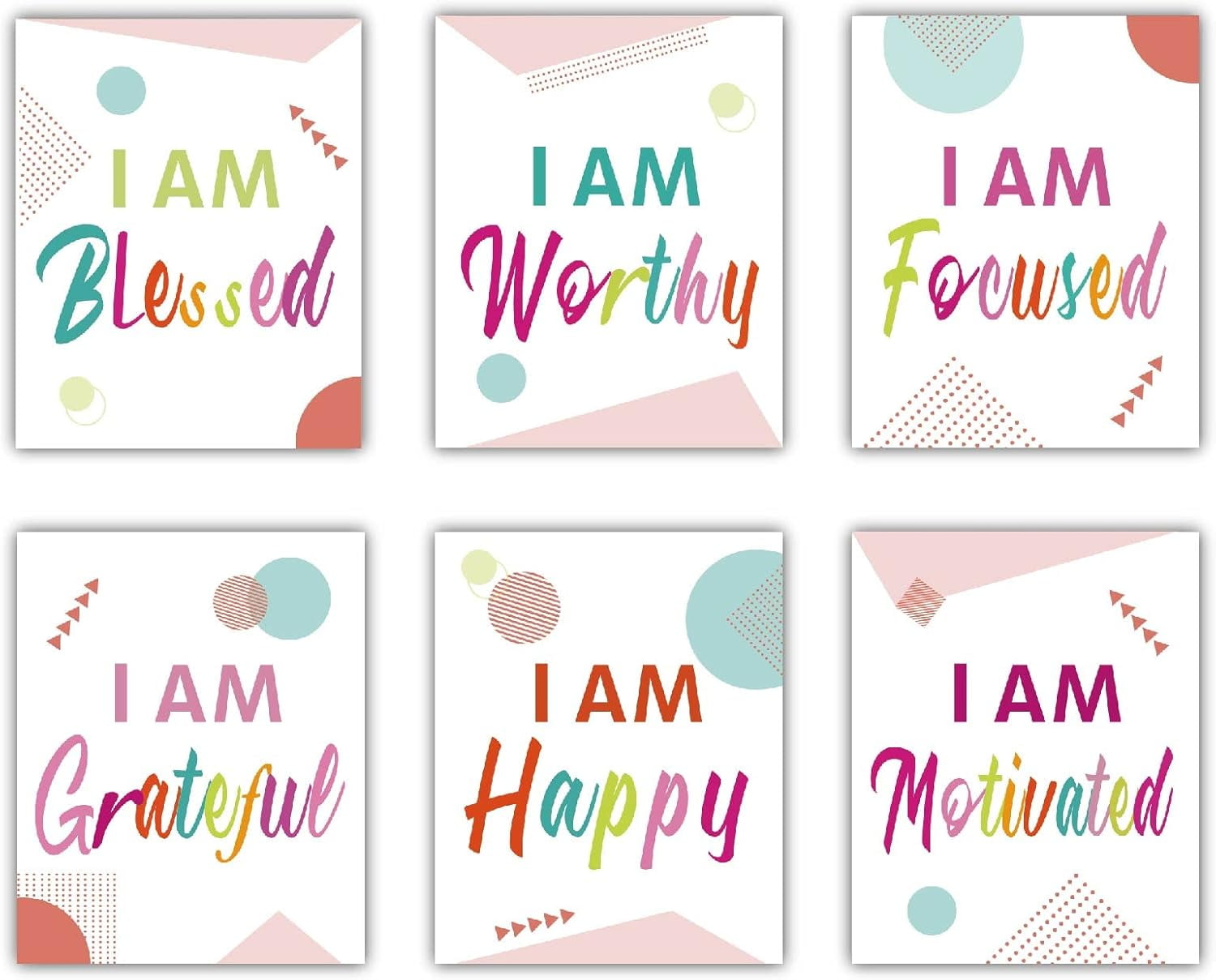 Inspirational Wall Art Colorful Motivational Art Poster Prints Positive ...