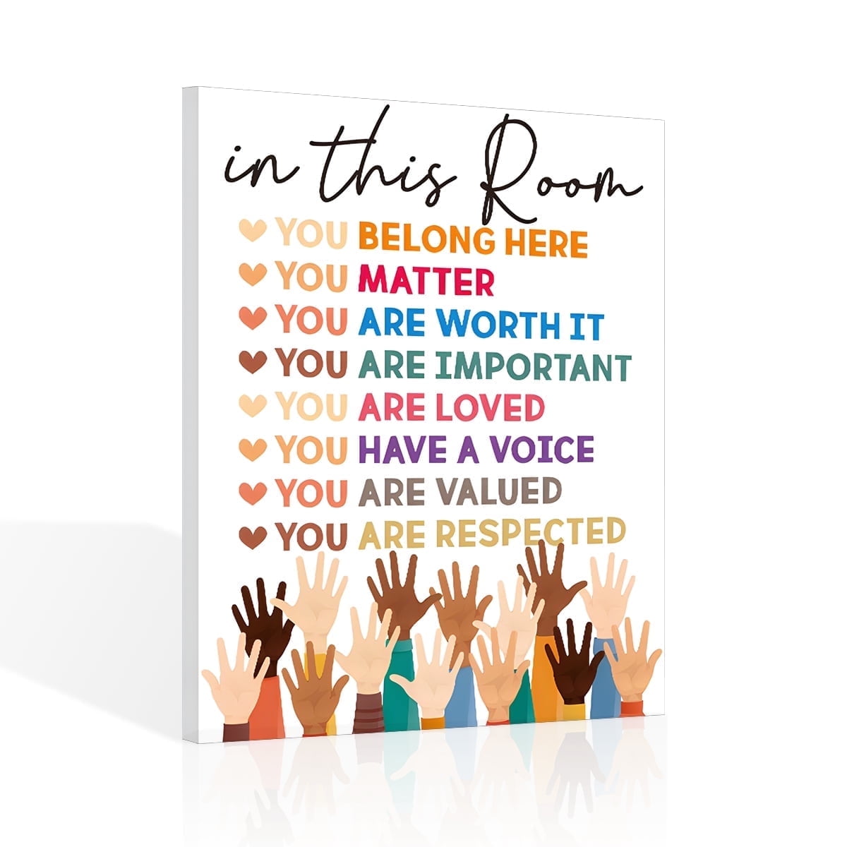 Inspirational Wall Art Class Decor Colorful Motivational Kids Wall Art ...