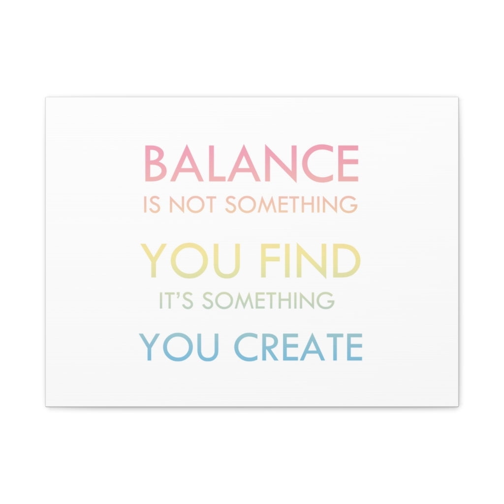 Inspirational Wall Art Create Balance Motivation Wall Decor for Home ...
