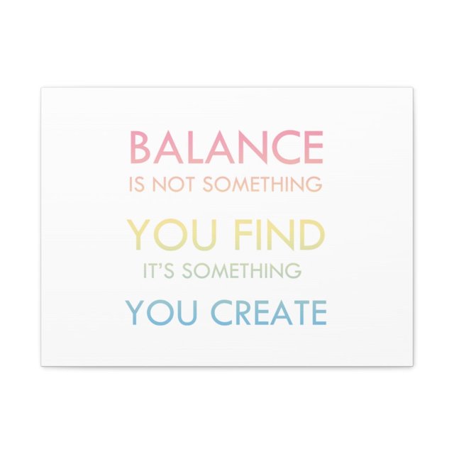 Inspirational Wall Art Create Balance Motivation Wall Decor for Home ...