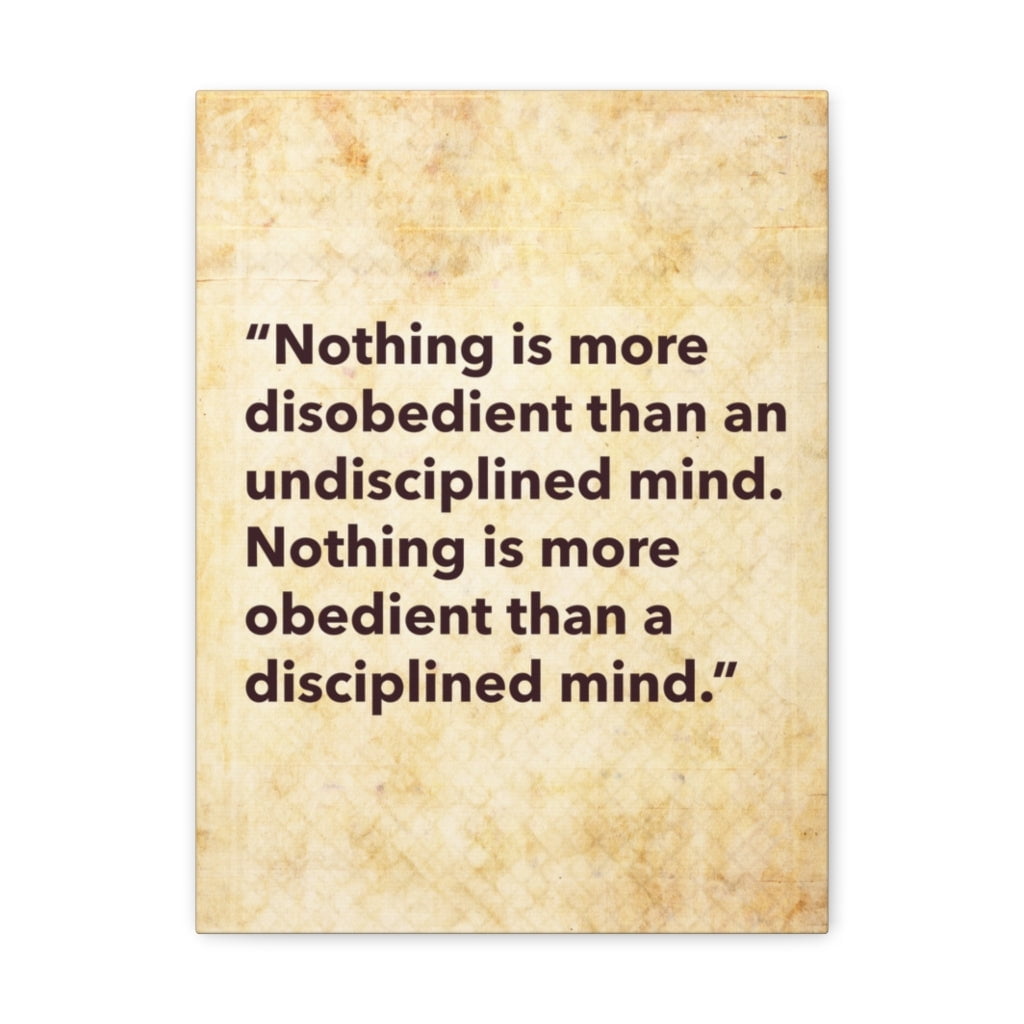 Inspirational Wall Art Disciplined Mind Motivation Wall Decor for Home ...