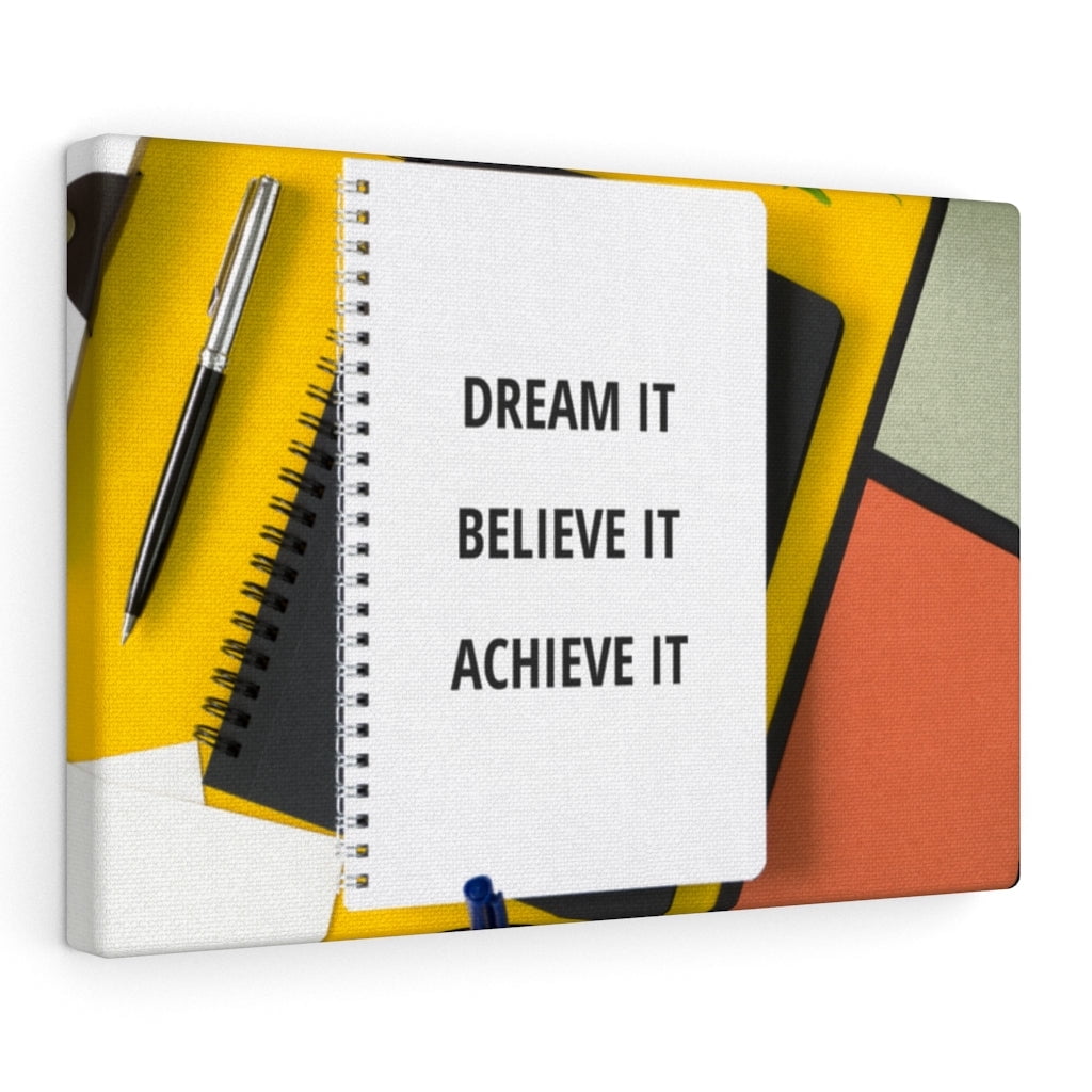Inspirational Wall Art Dream It Believe It Achieve It Motivational ...