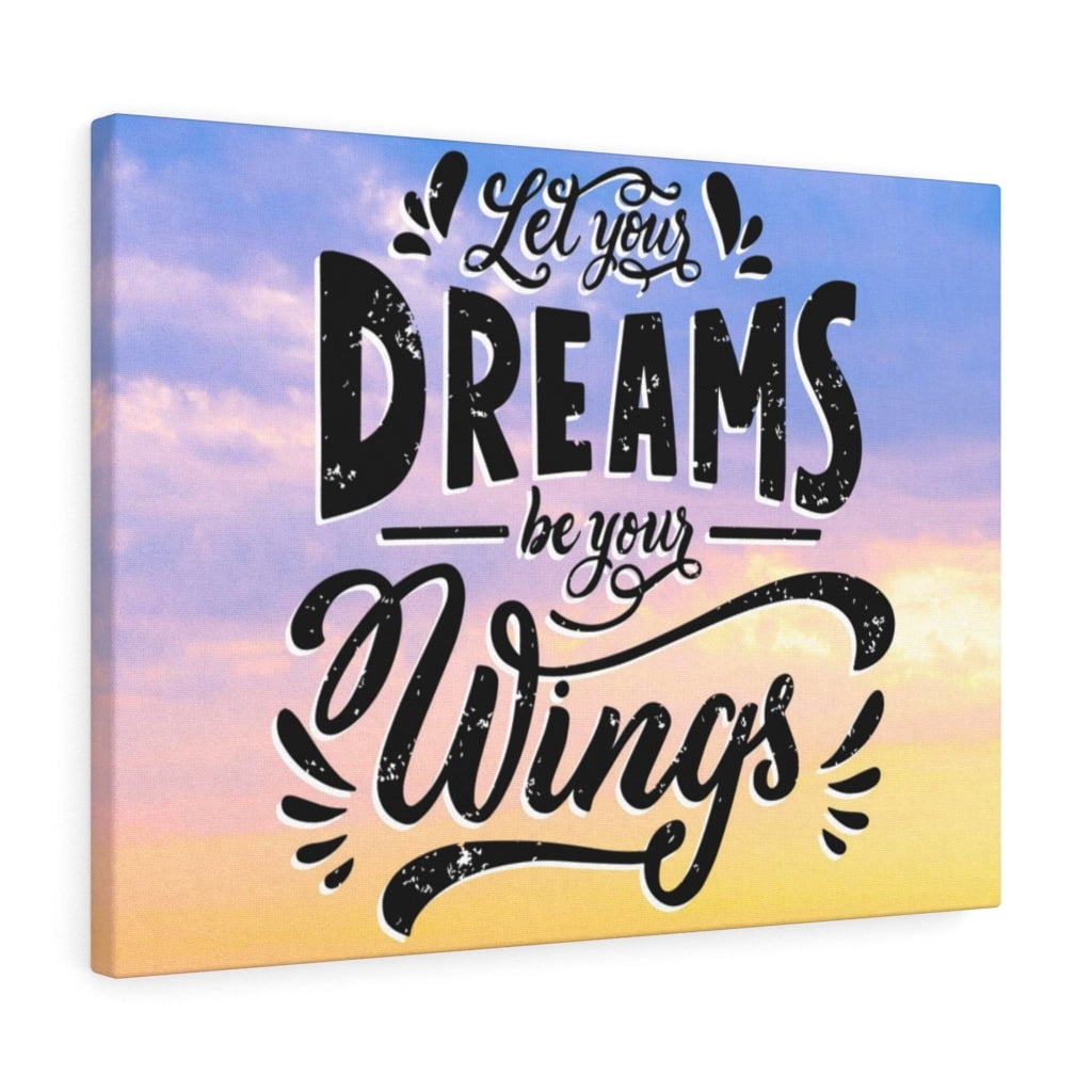 Inspirational Wall Art Dreams Be Your Wings Wall Art Motivational Motto ...
