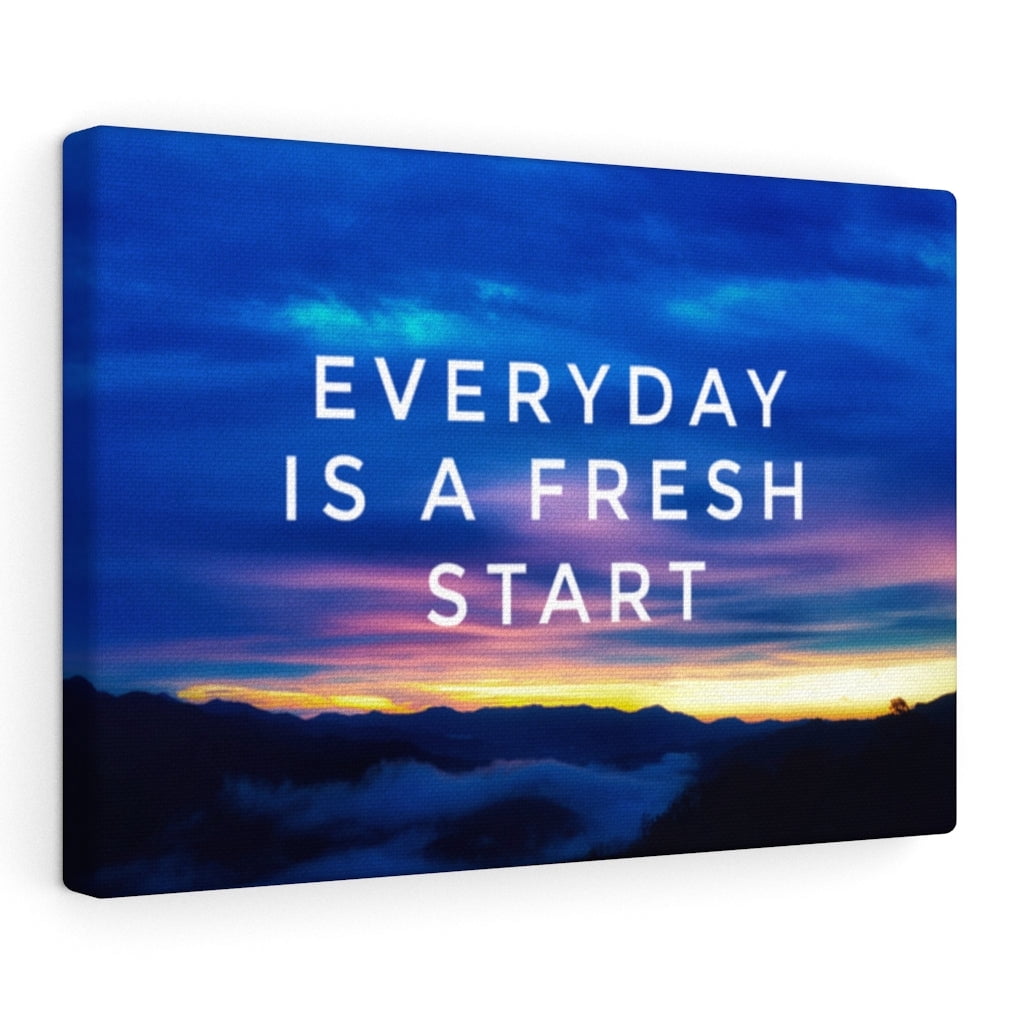 Inspirational Wall Art Everyday Is A Fresh Start Wall Art Motivational ...