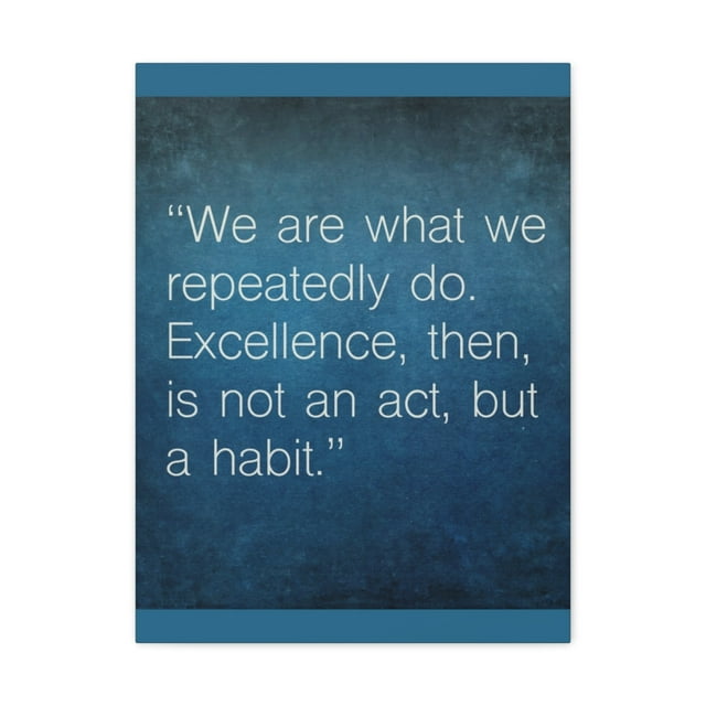 Inspirational Wall Art Excellence Is A Habit Motivation Wall Decor for ...