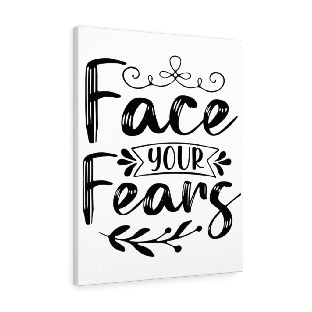 Inspirational Wall Art Face Your Fears Cursive Wall Art Motivation Wall ...