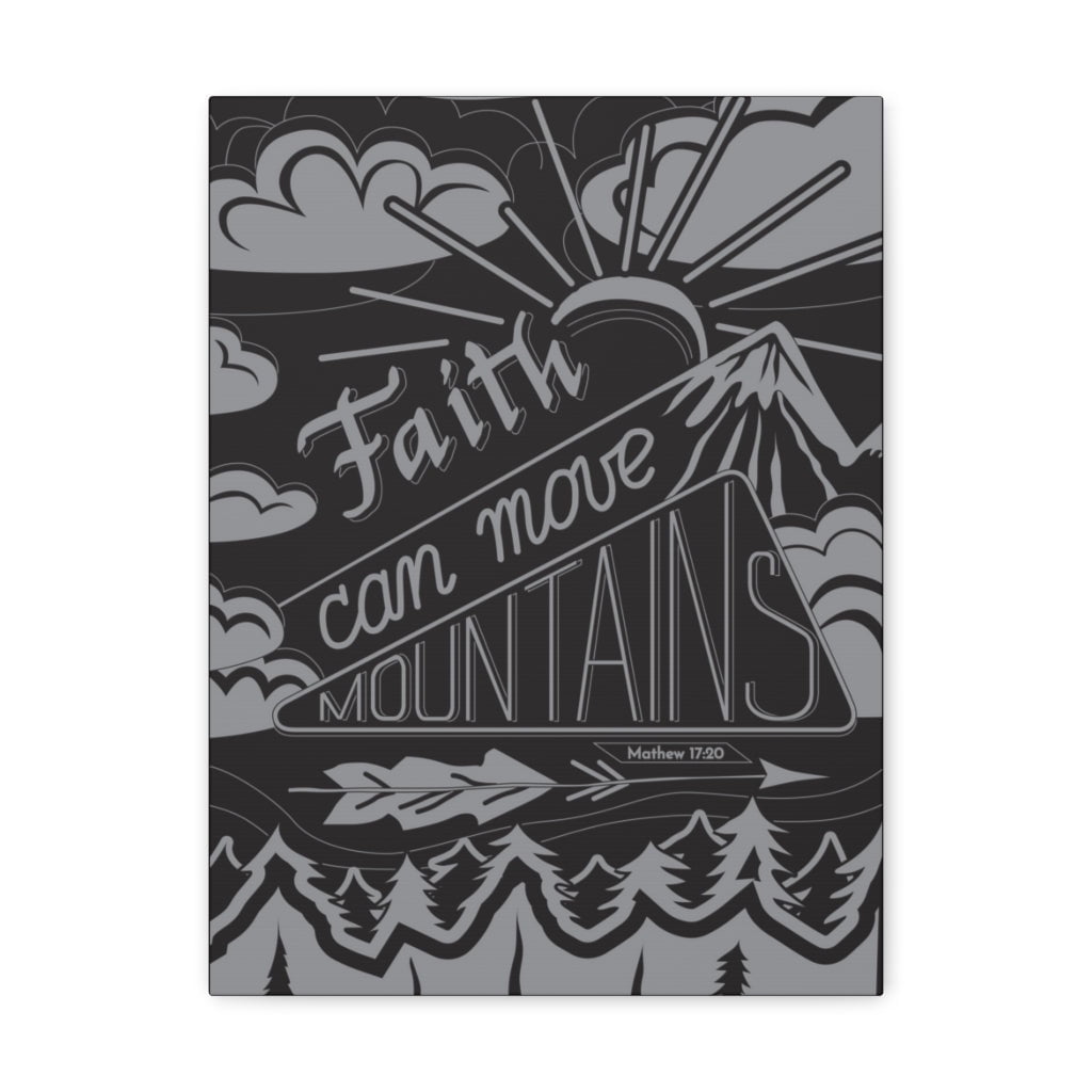 Inspirational Wall Art Faith Can Move Mountains Motivation Wall Decor ...
