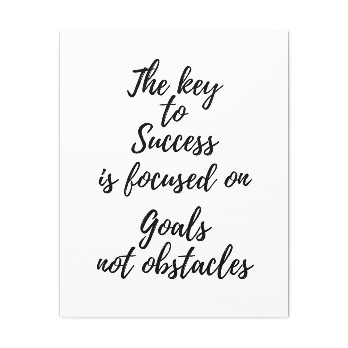 Inspirational Wall Art Focused On Goals Not Obstacles Motivation Wall ...
