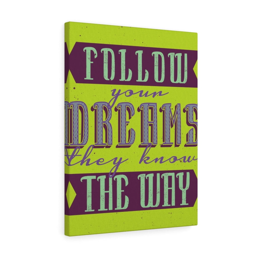 Inspirational Wall Art Follow Your Dreams Wall Art Motivational Motto ...