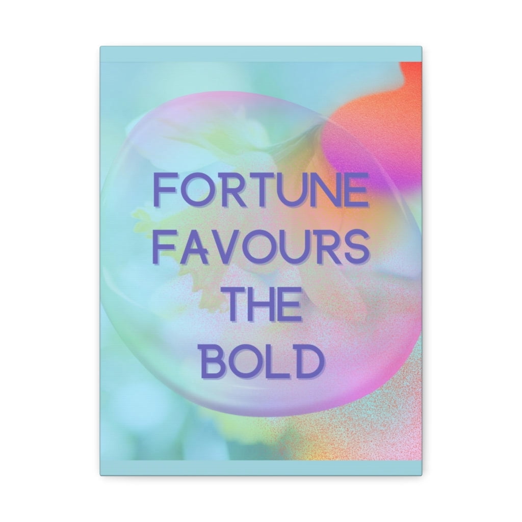 Inspirational Wall Art Fortune Favors The Bold Motivation Wall Decor ...