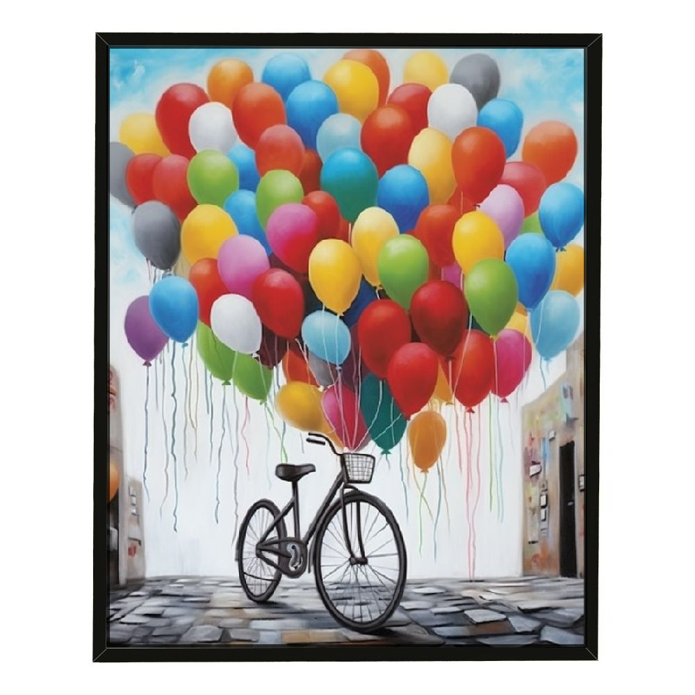 Inspirational Wall Art for Girls: "Never Stop " Balloon Girl Riding ...