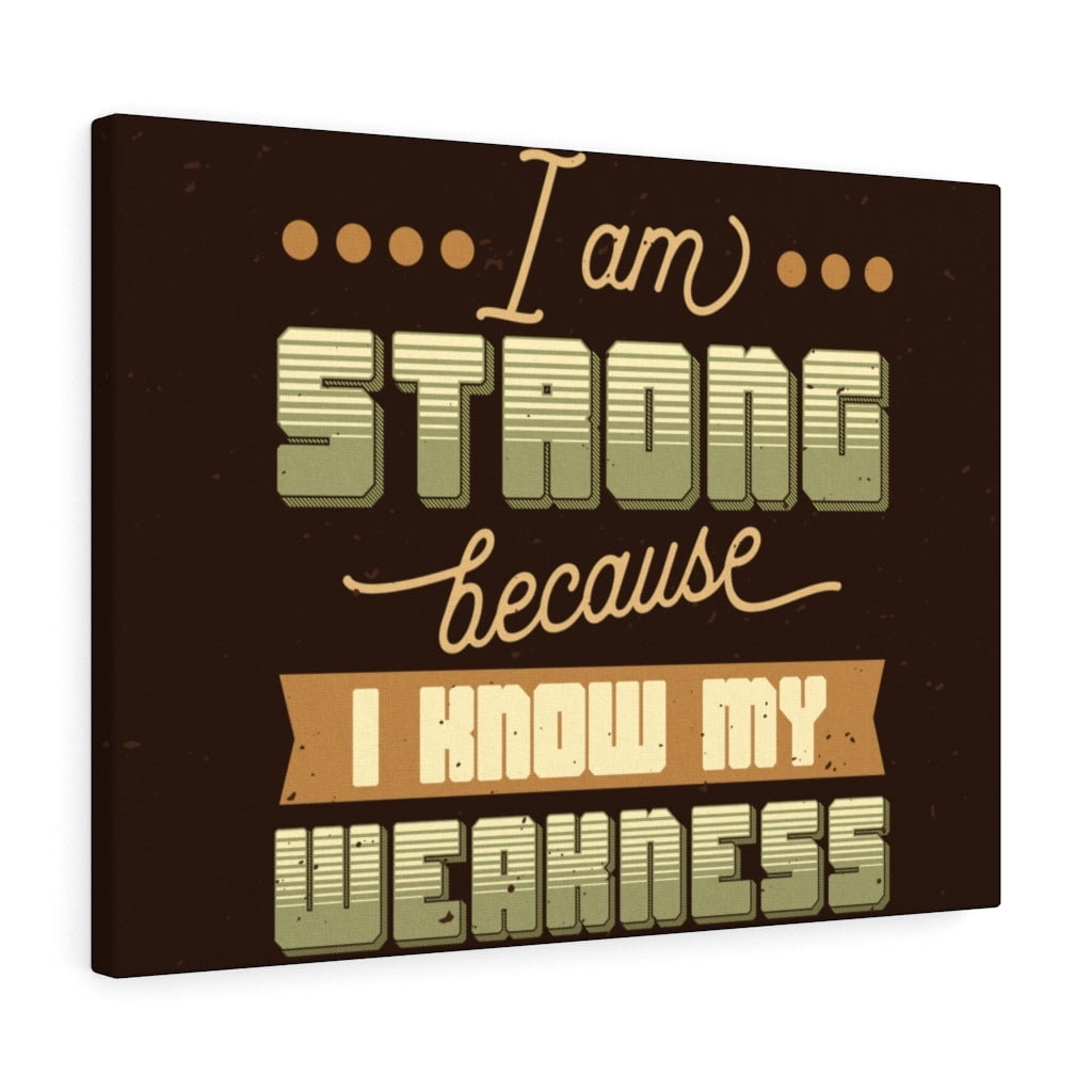 Inspirational Wall Art I Am Strong Wall Art Motivational Motto ...