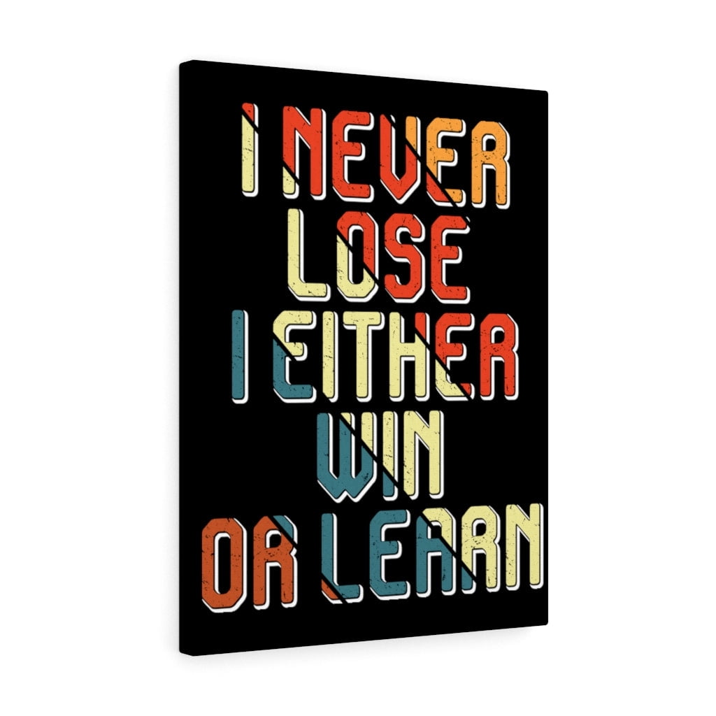 Inspirational Wall Art I Win or Learn Wall Art Motivational Motto ...