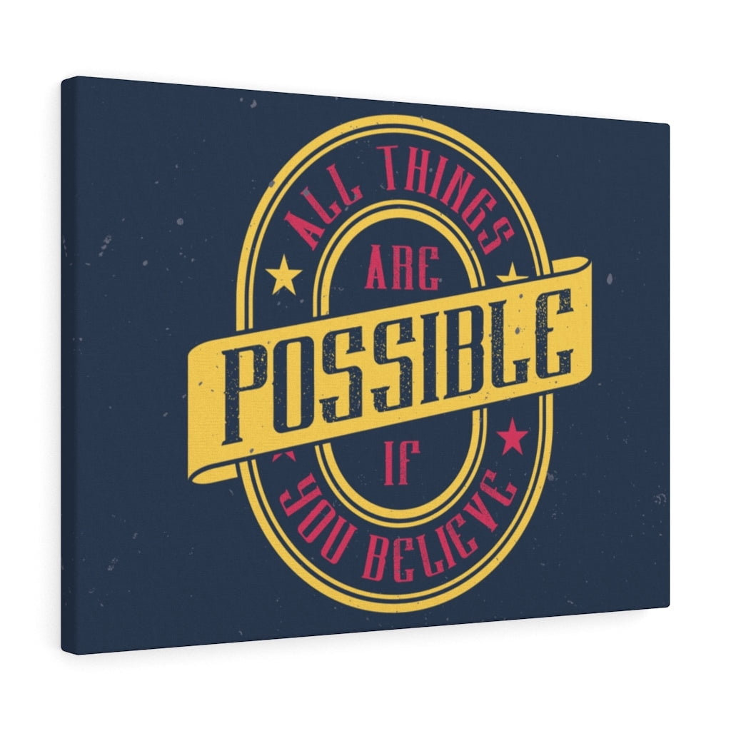 Inspirational Wall Art If You Believe Blue Wall Art Motivational Motto ...