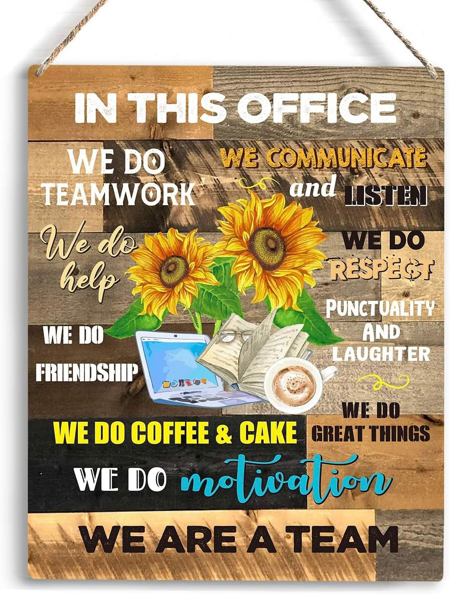 Inspirational Wall Art In This Office We Are A Team Teamwork Wall Art ...