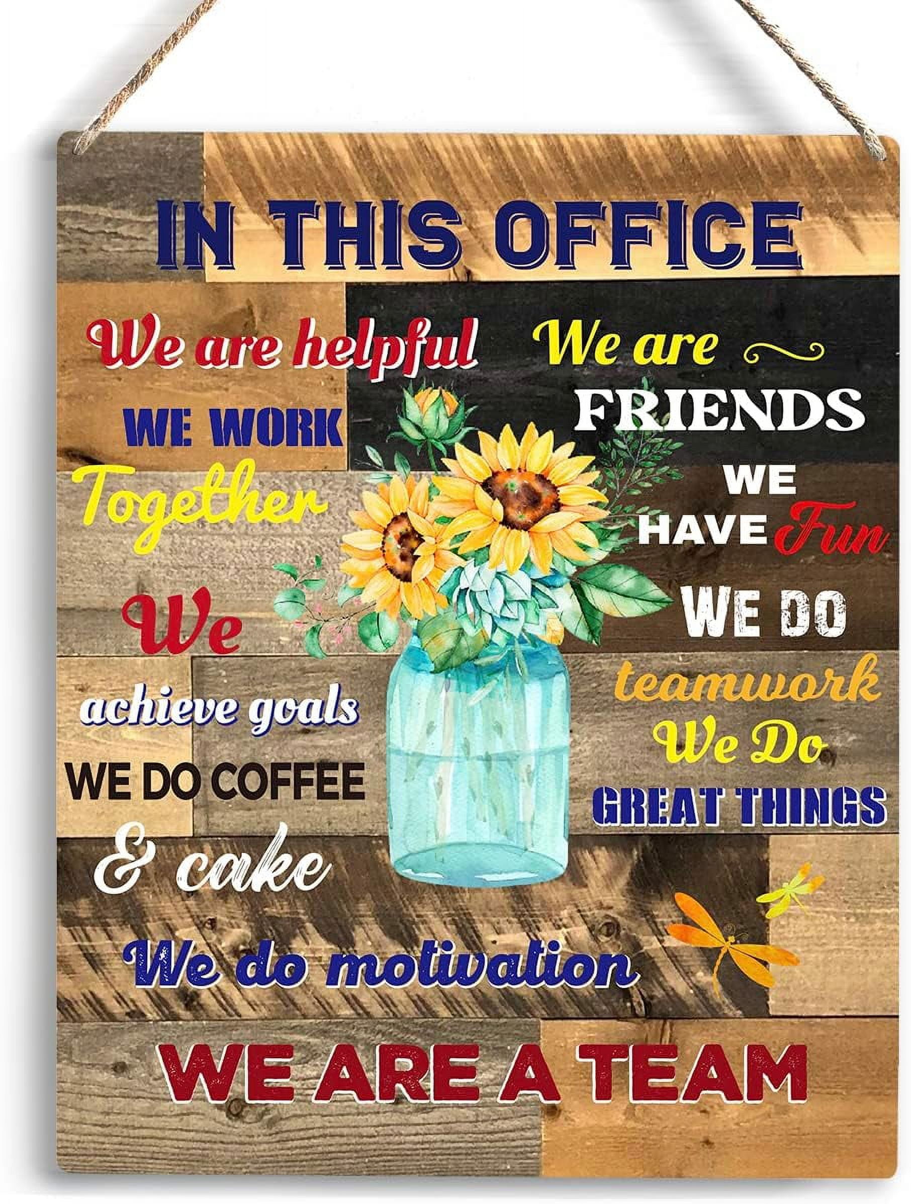 Inspirational Wall Art In This Office We Are A Team Teamwork Wall Art ...