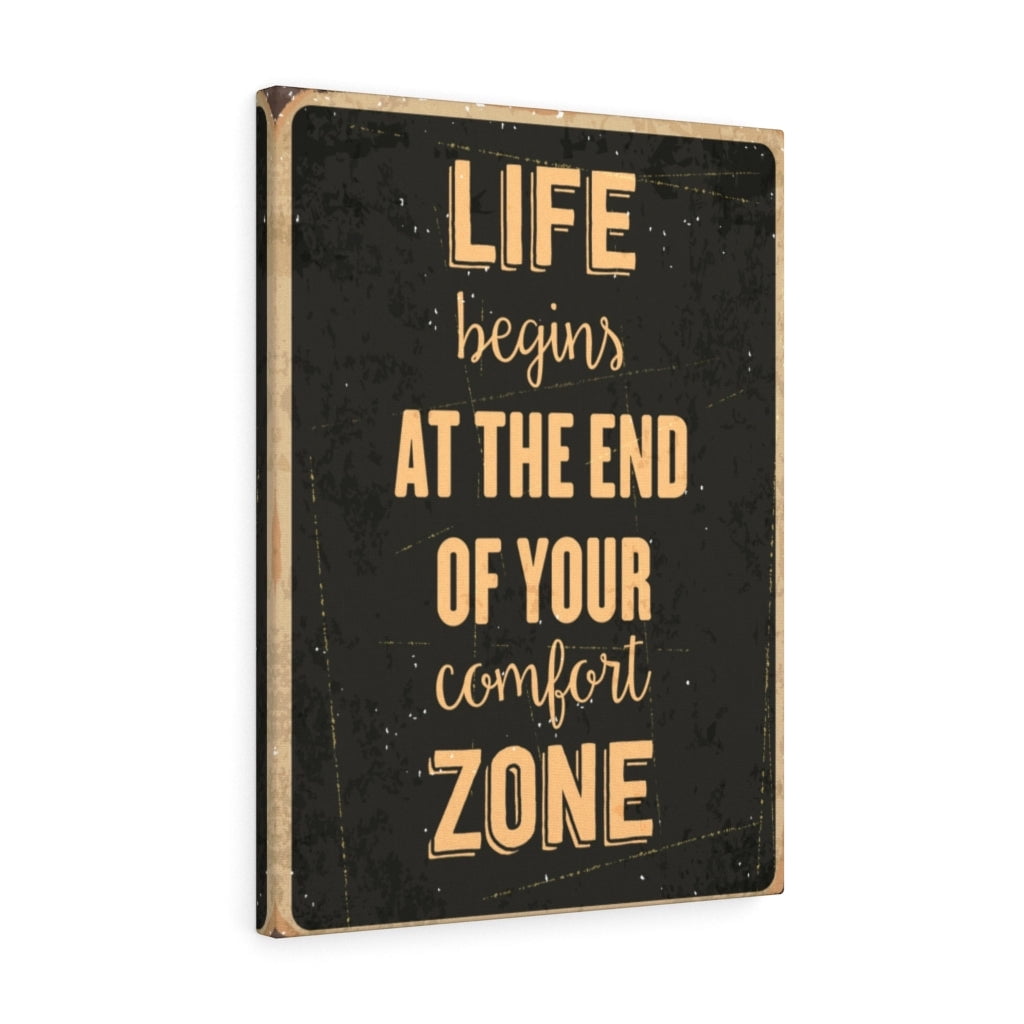 Inspirational Wall Art Life Begins Wall Art Motivational Motto ...