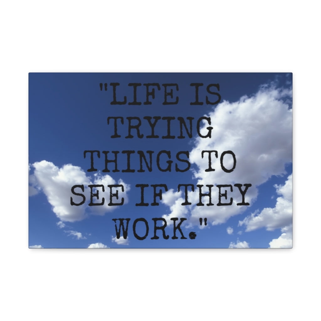 Inspirational Wall Art Life Is Trying Things Motivation Wall Decor for ...