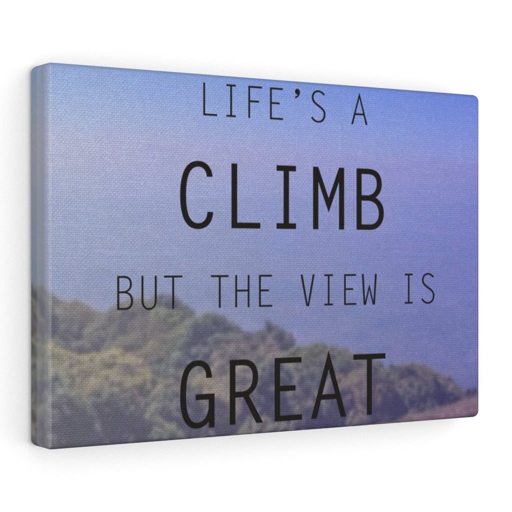 Inspirational Wall Art Life's A Climb Motivational Print Ready to Hang ...