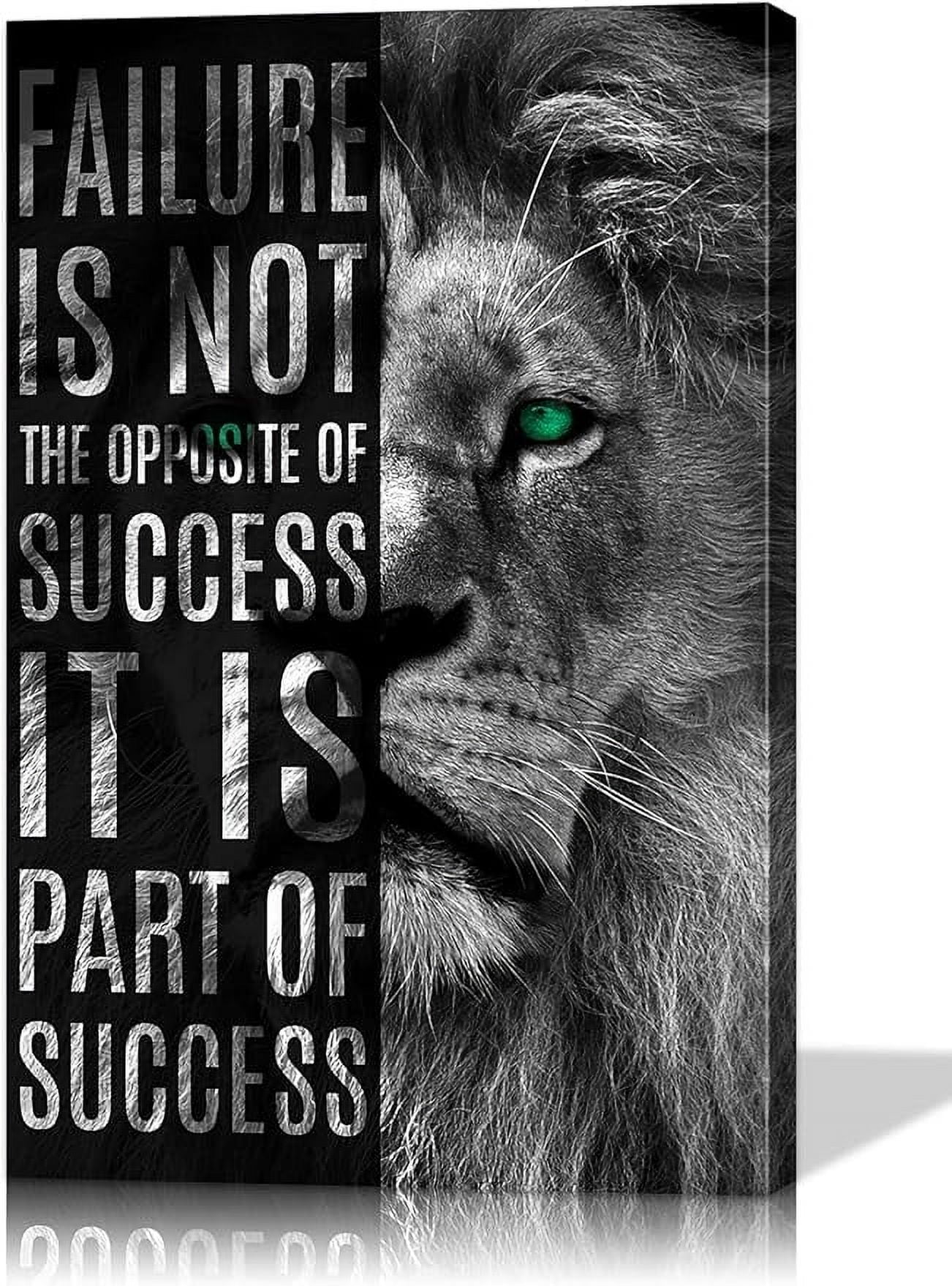 Inspirational Wall Art Lion Success Poster Office Decorations for Work ...