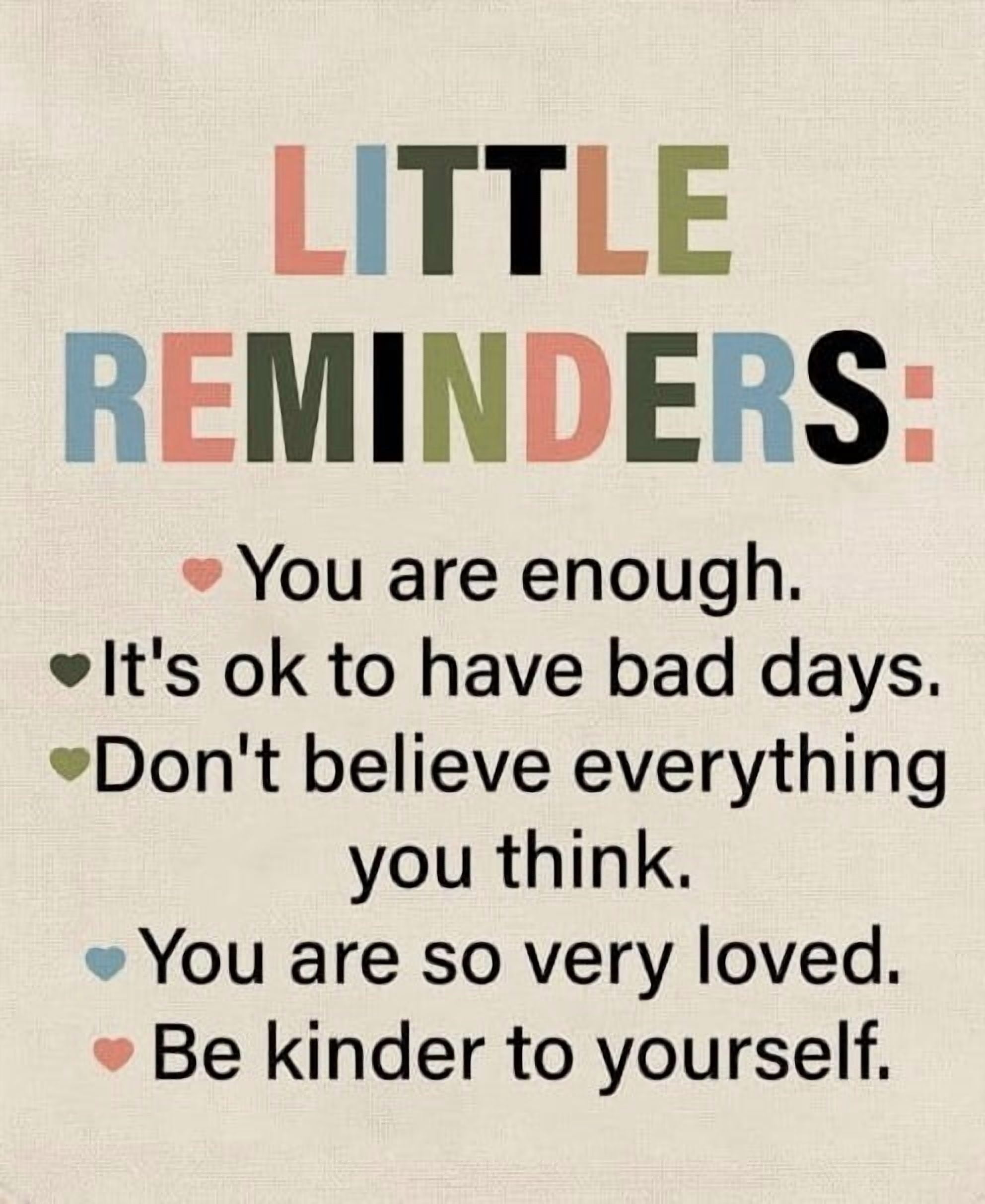 Inspirational Wall Art Little Reminders You Are Enough Poster Wall ...