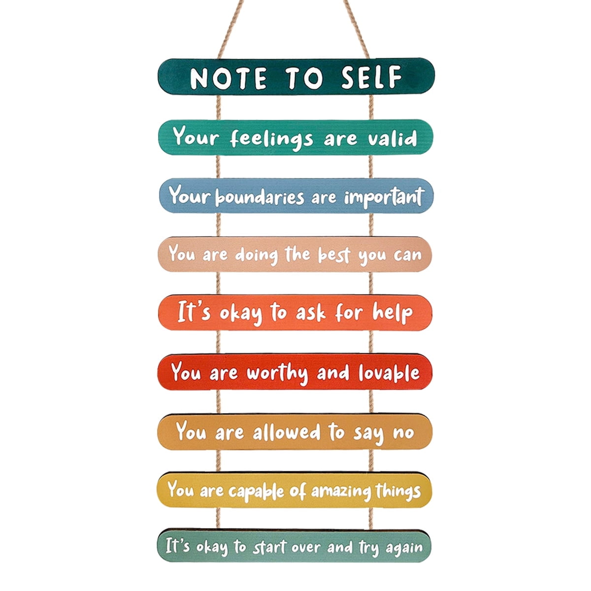 Inspirational Wall Art Mental Health Reminders Decor Classroom Wall Art Decor Wooden ...