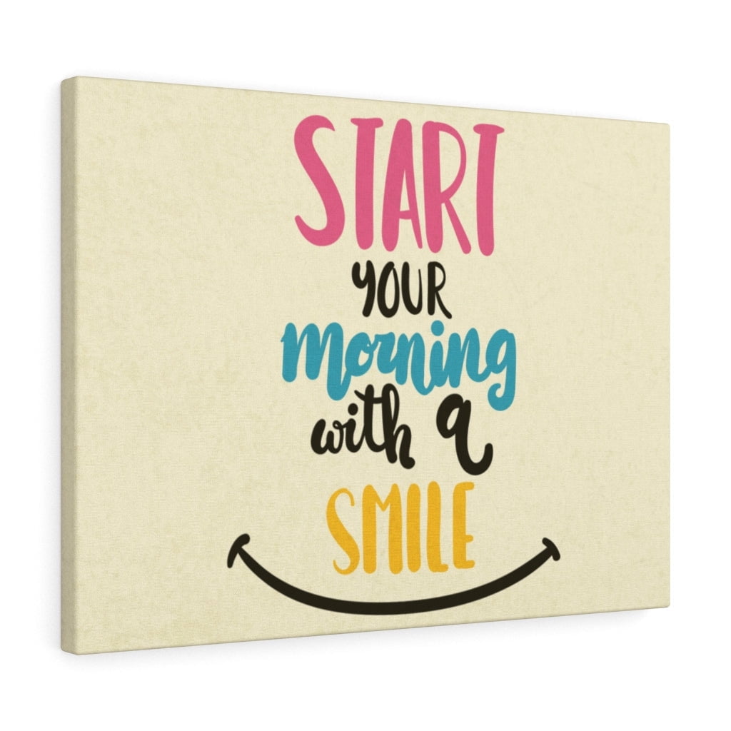 Inspirational Wall Art Morning With A Smile Wall Art Motivational Motto ...