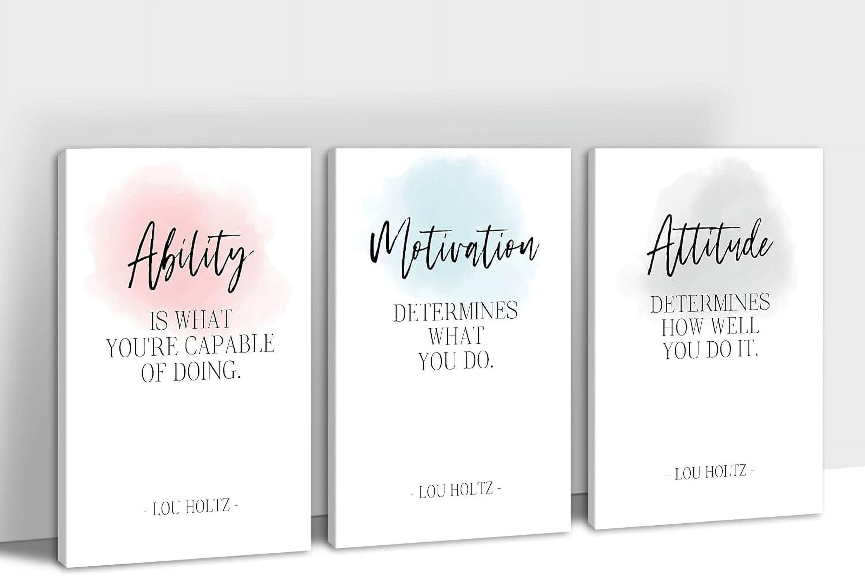 Inspirational Wall Art, Motivational Quotes Canvas Art Prints for Men ...