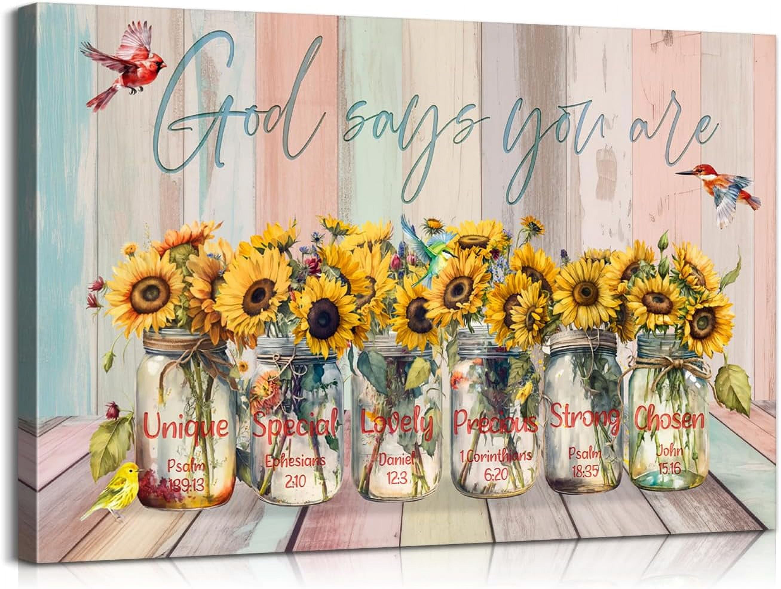 Inspirational Wall Art Motivational Wall Art God Says You Are Quotes ...