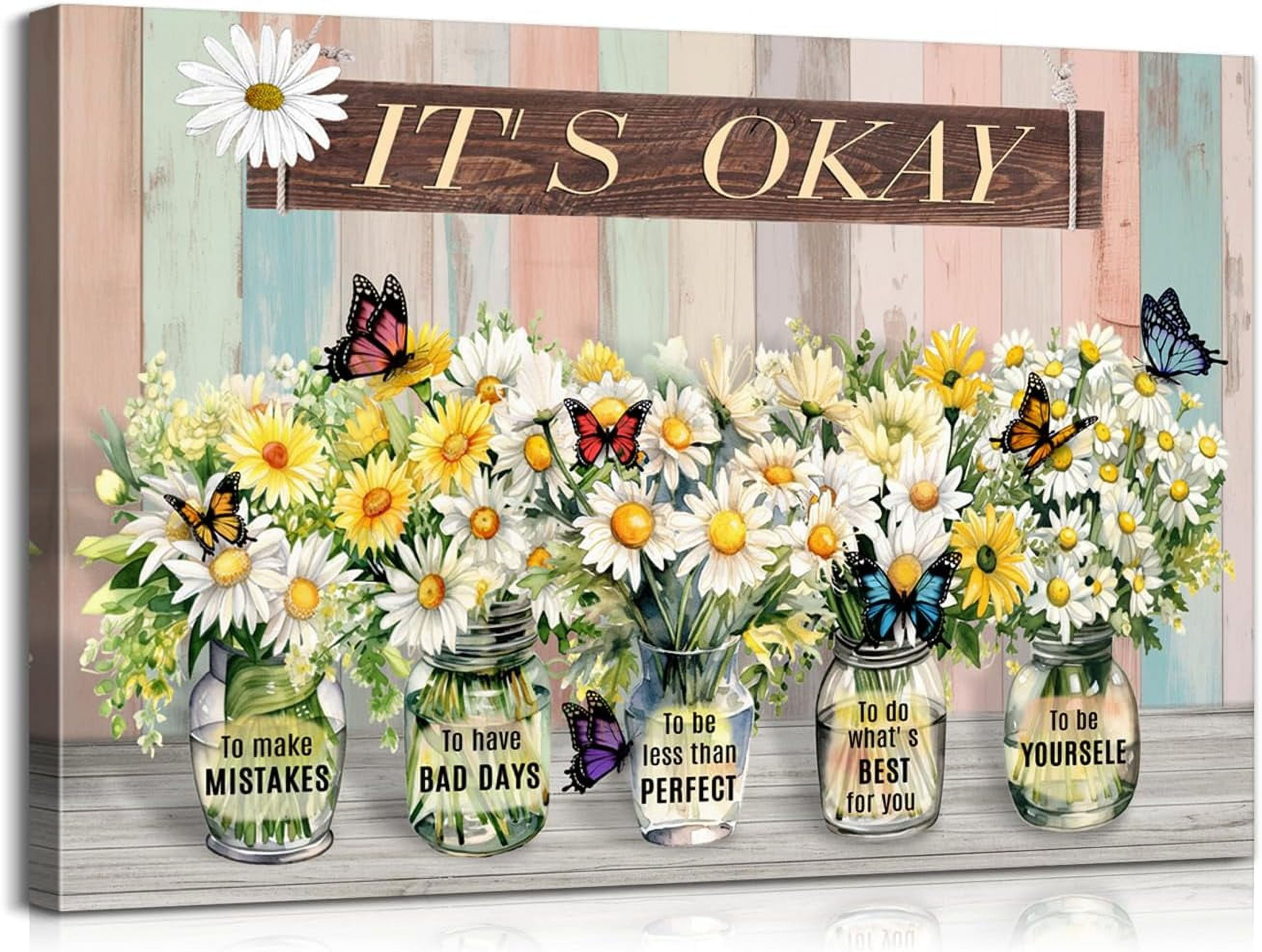 Inspirational Wall Art Motivational Wall Art It''s Okay Inspirational ...