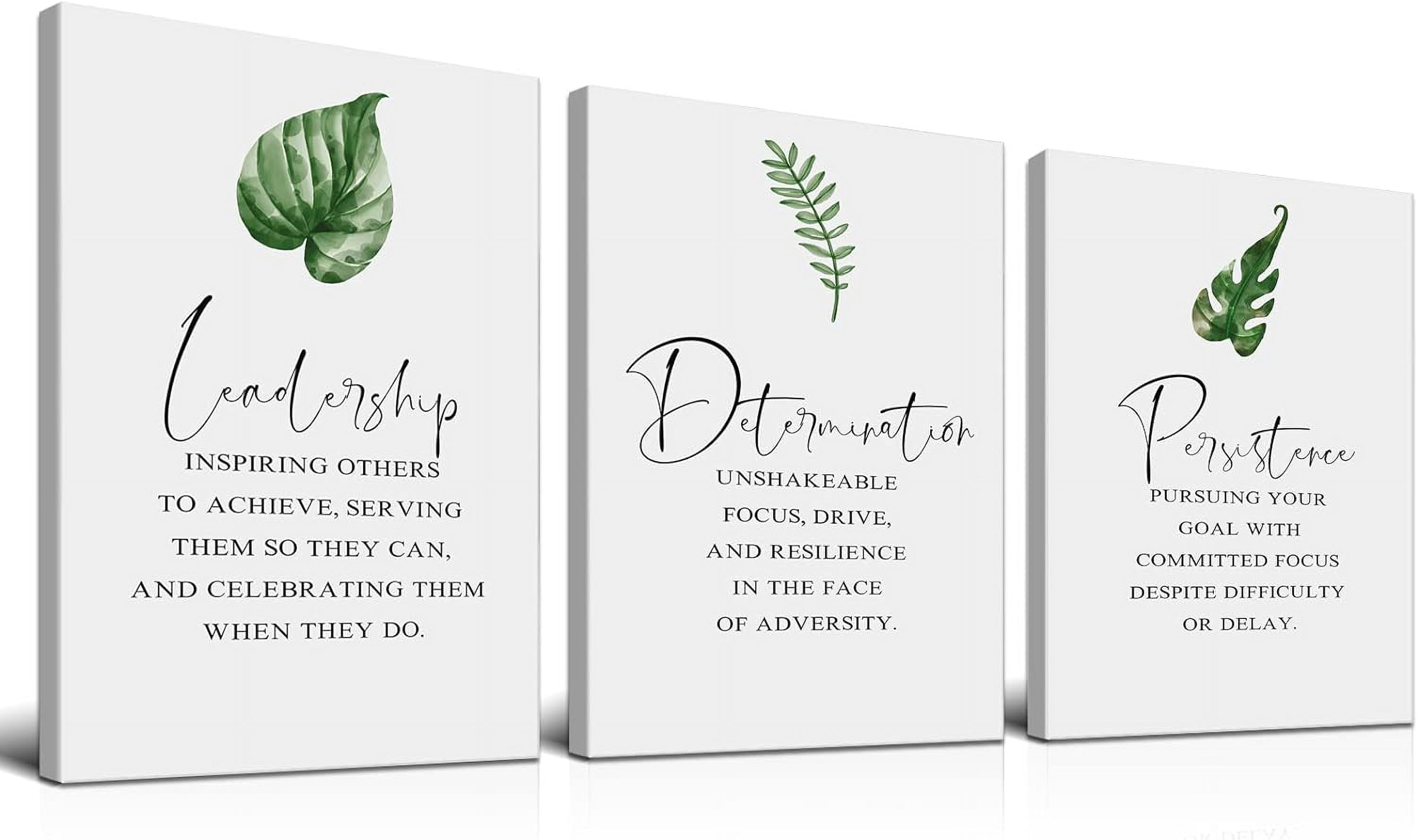 Inspirational Wall Art Motivational Wall Art Leadership Determination ...