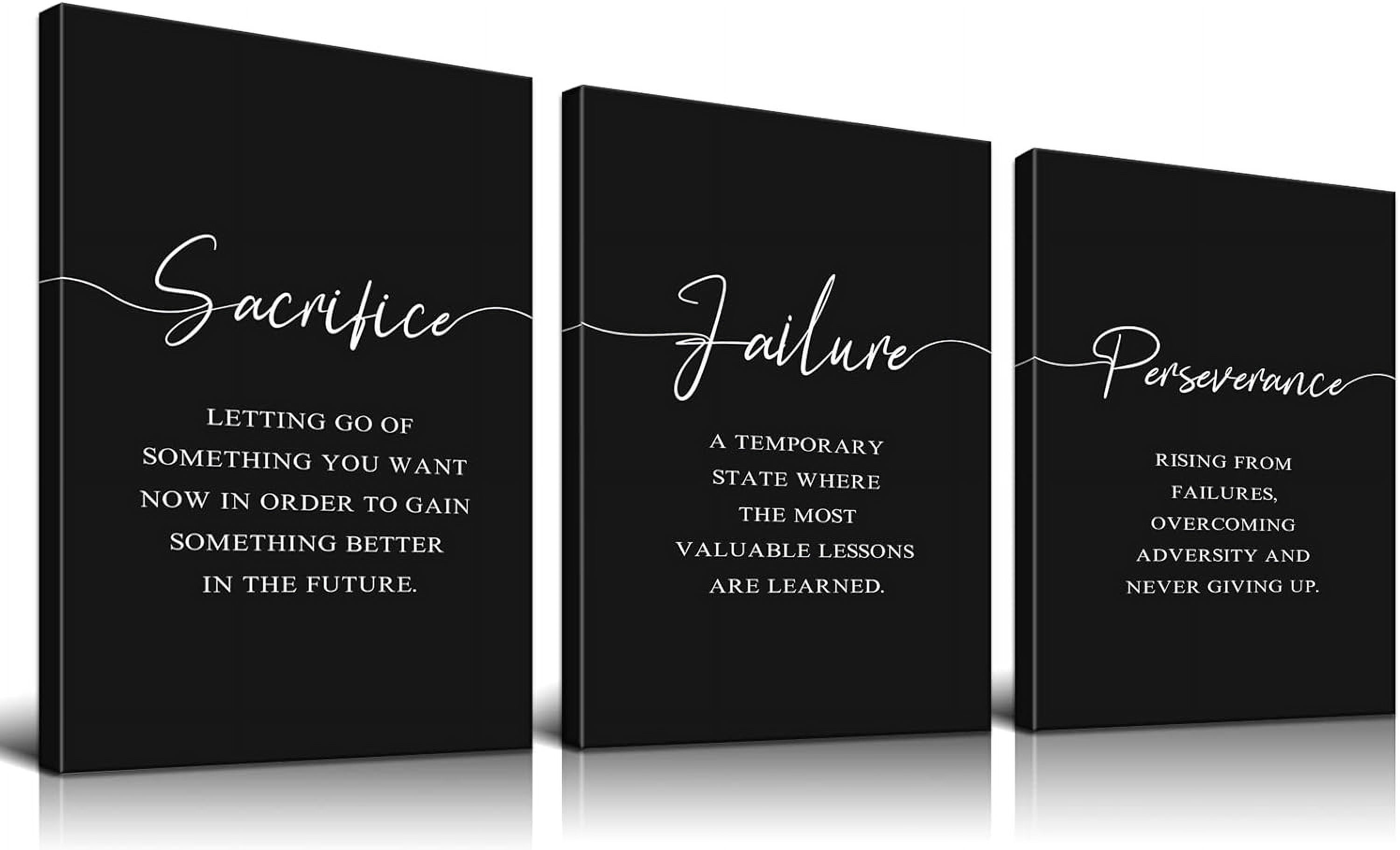 Inspirational Wall Art Motivational Wall Art Sacrifice Failure ...