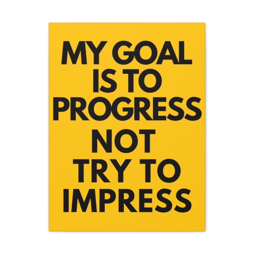 Inspirational Wall Art My Goal To Progress Motivation Wall Decor for ...