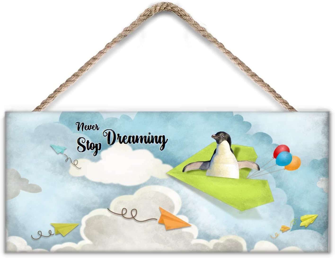 Inspirational Wall Art -Never Stop Dreaming,Penguin - Balloon Decor ...