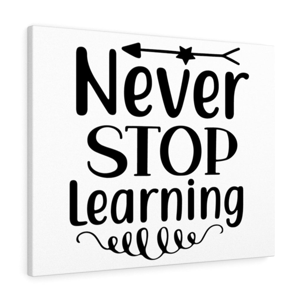 Inspirational Wall Art Never Stop Learning Wall Art Motivation Wall ...