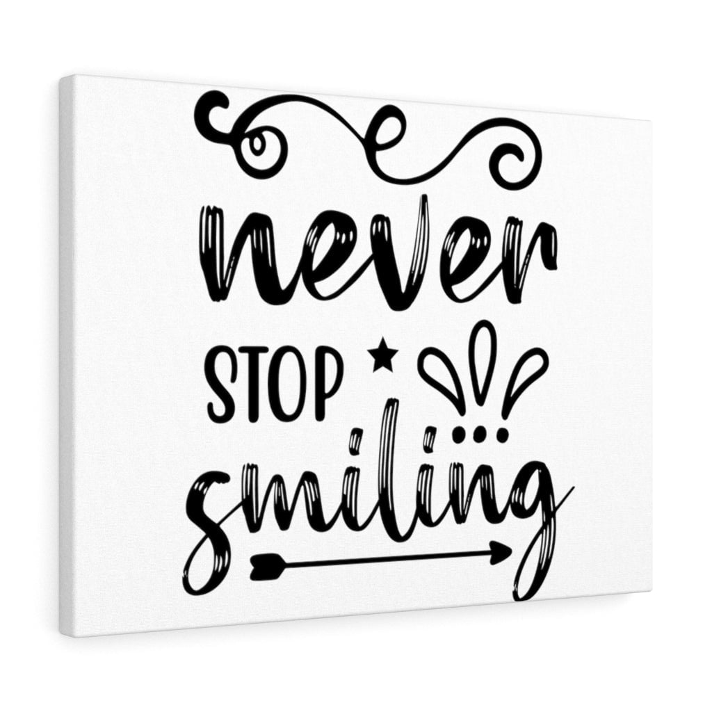 Inspirational Wall Art Never Stop Smiling Wall Art Motivation Wall ...