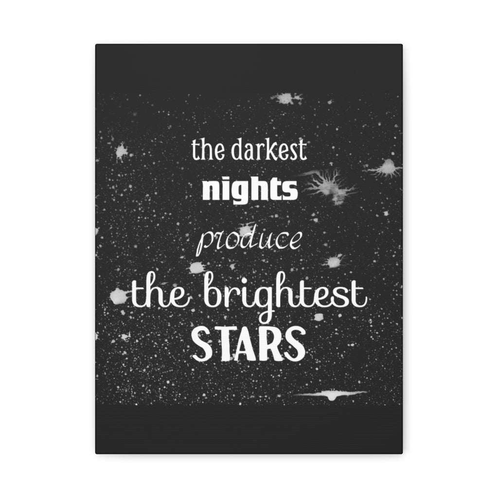 Inspirational Wall Art Nights Produce Brightest Stars Motivation Wall ...