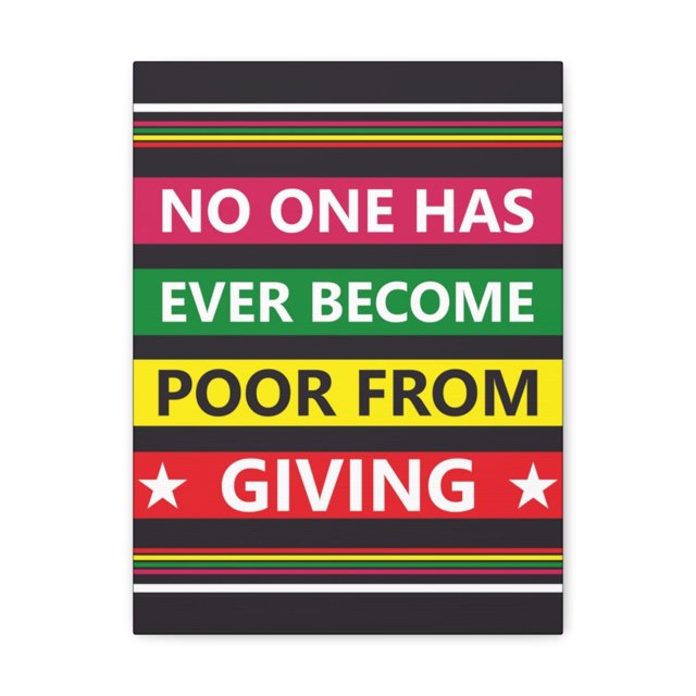 Inspirational Wall Art No One Become Poor Motivation Wall Decor for ...