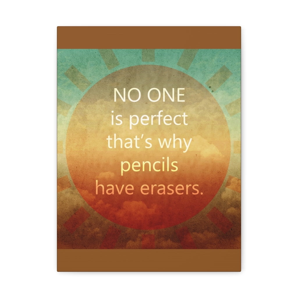 Inspirational Wall Art No One Is Perfect Motivation Wall Decor for Home ...