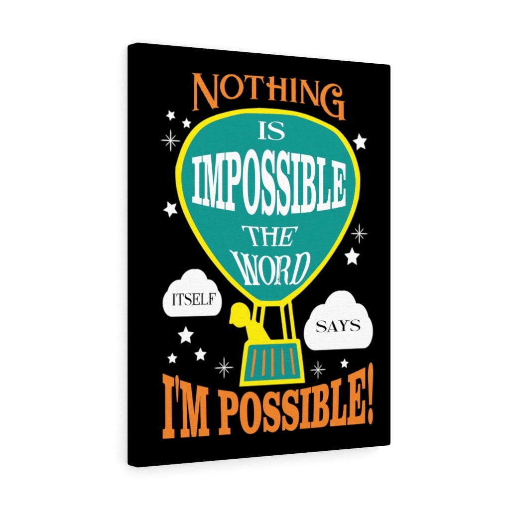 Inspirational Wall Art Nothing Is Impossible Baloon Wall Art ...