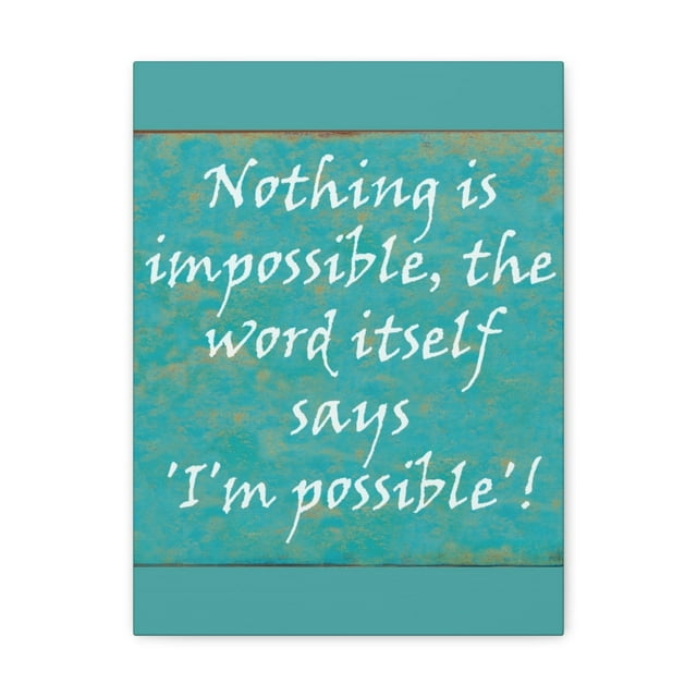 Inspirational Wall Art Nothing Is Impossible Motivation Wall Decor for ...