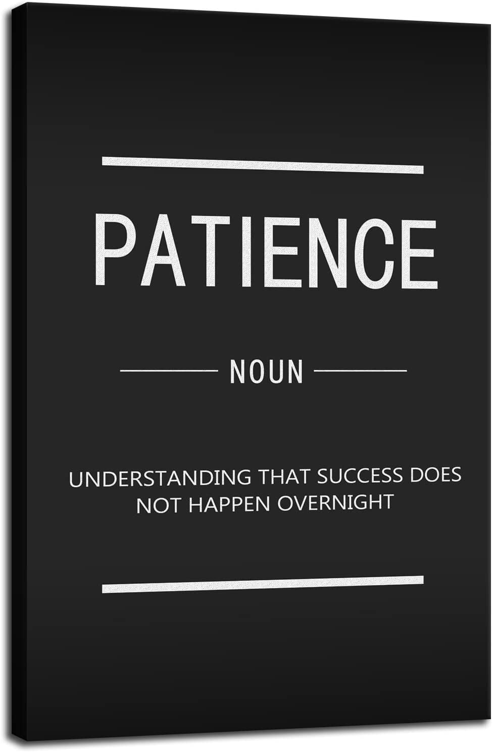 Inspirational Wall Art Office Decoration Entrepreneur Motto Patience ...