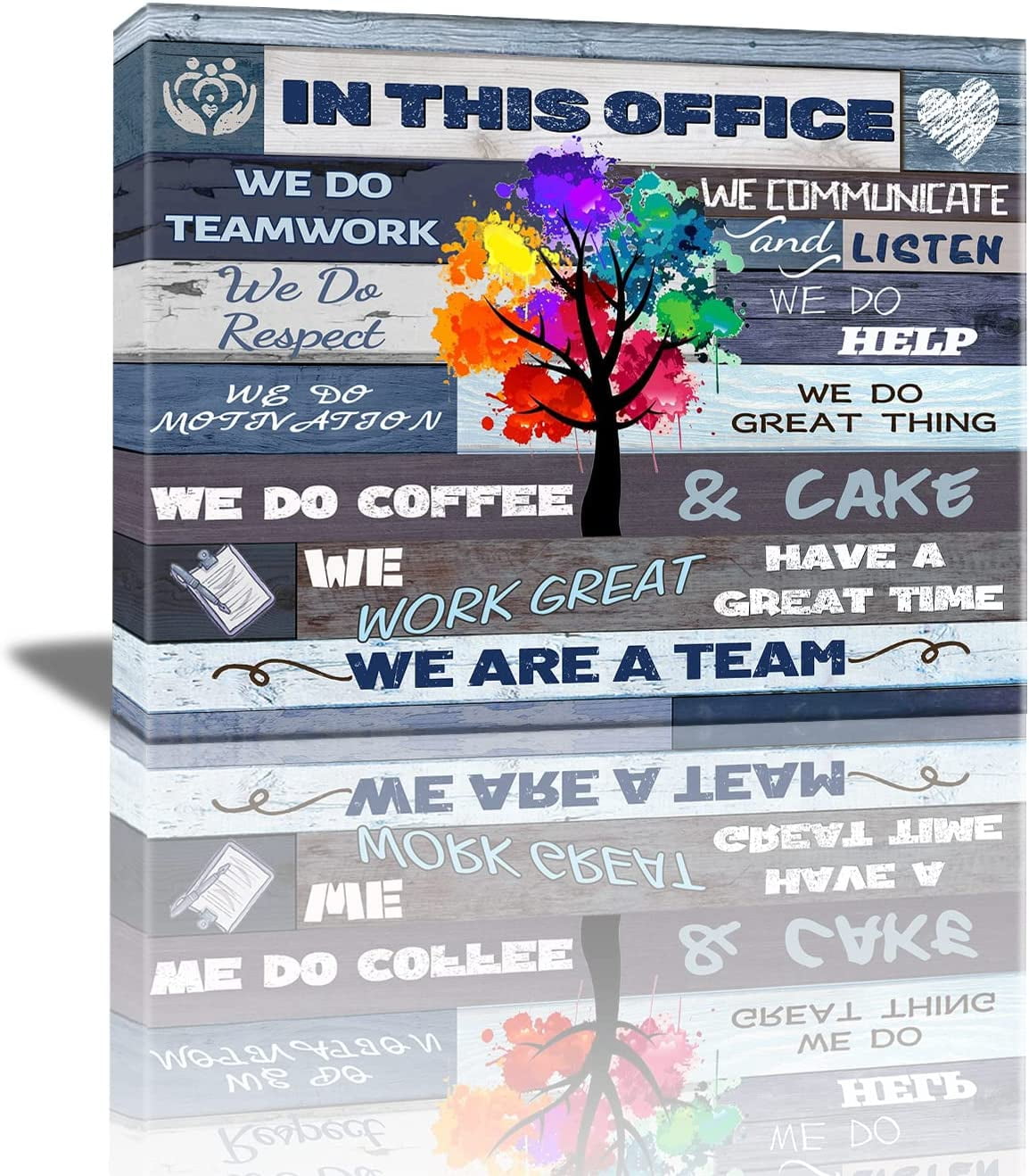 Inspirational Wall Art For Office Motivational Canvas Decor Teamwork ...