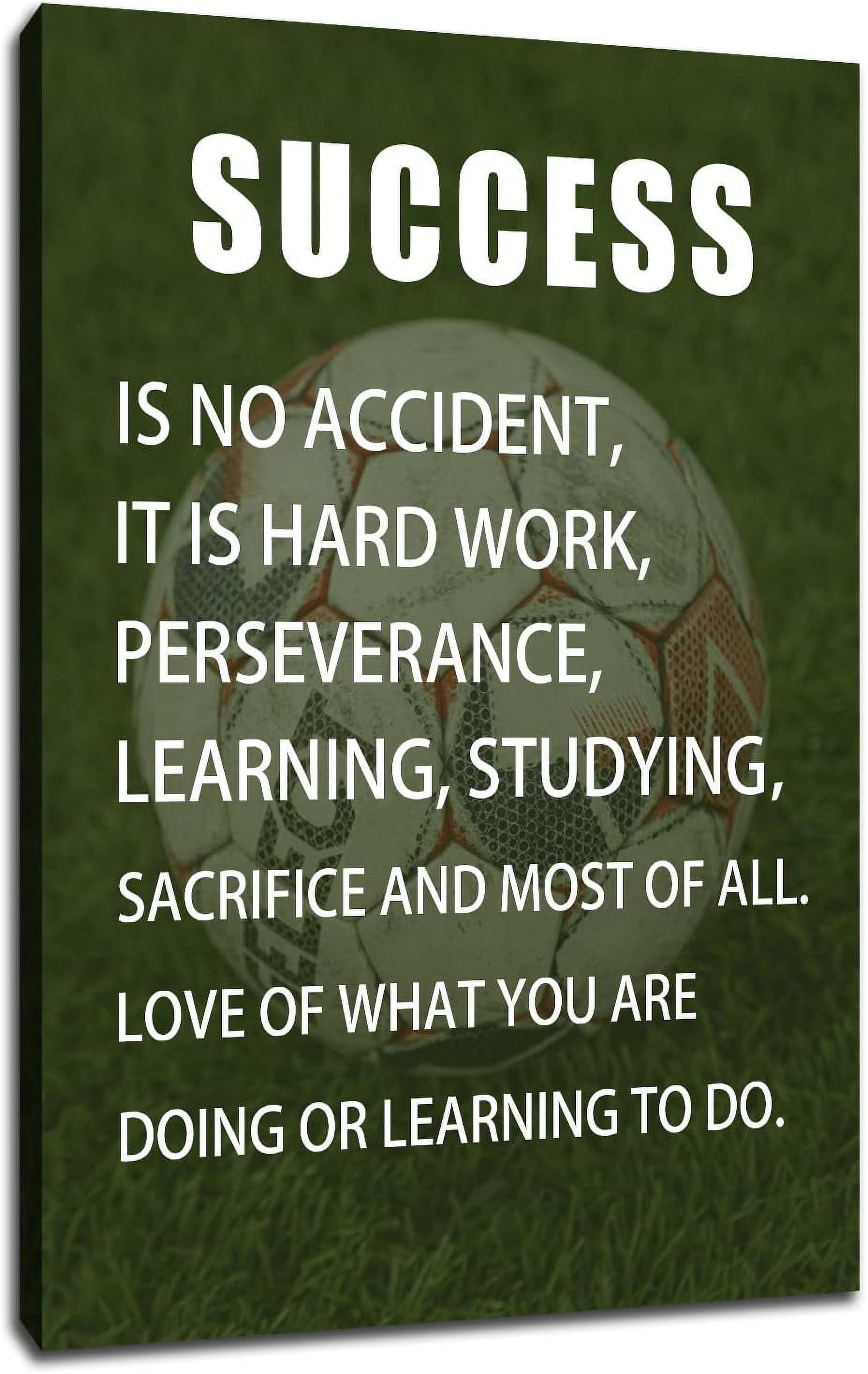 Inspirational Wall Art Office Motto Decor Quotes Soccer Background ...
