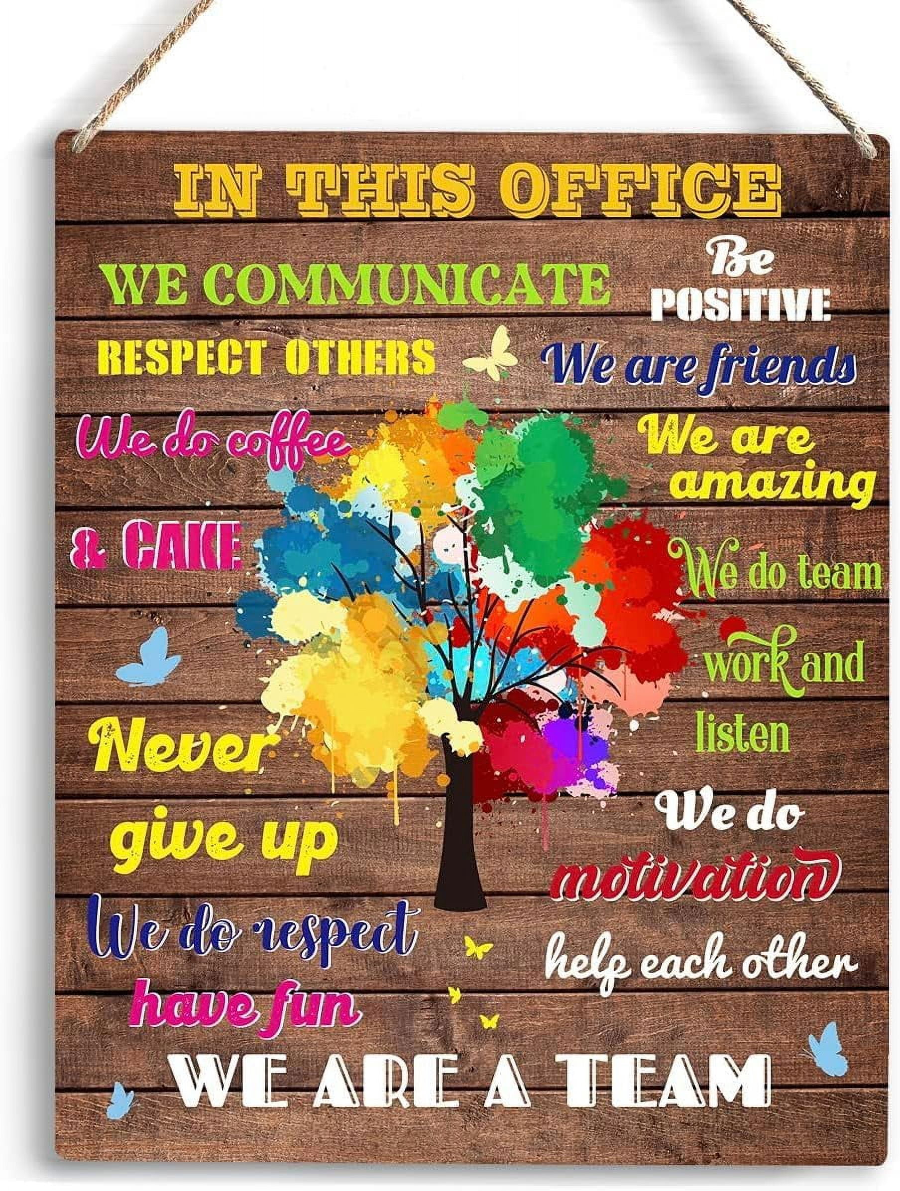 Inspirational Wall Art In This Office We Are A Team Teamwork Wall Art ...